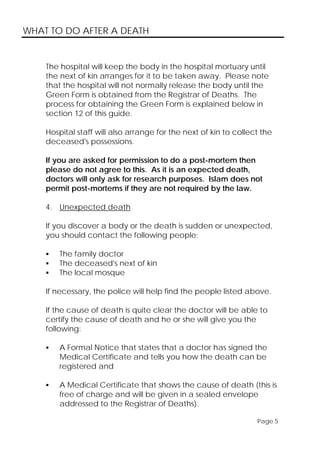 Guide What to do after a Death | PDF