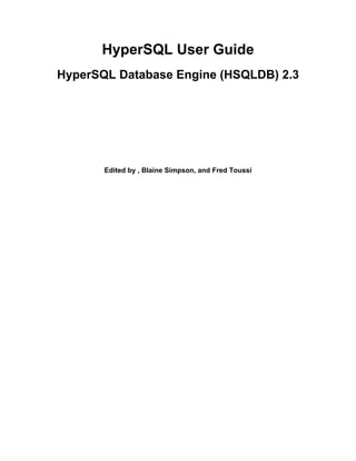 Guide hsql | PDF