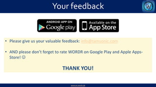 WORDR User Guide | PPT