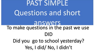 PAST SIMPLE GUIDE LINES | PPT