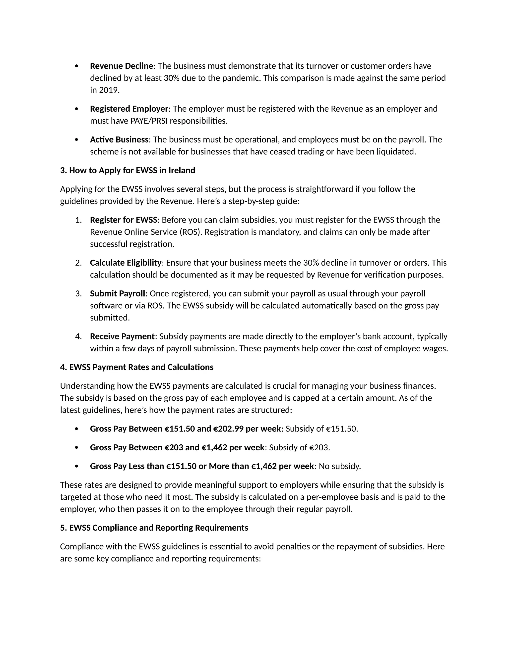 Guide – Employment Wage Subsidy Scheme (EWSS) in Ireland | PDF