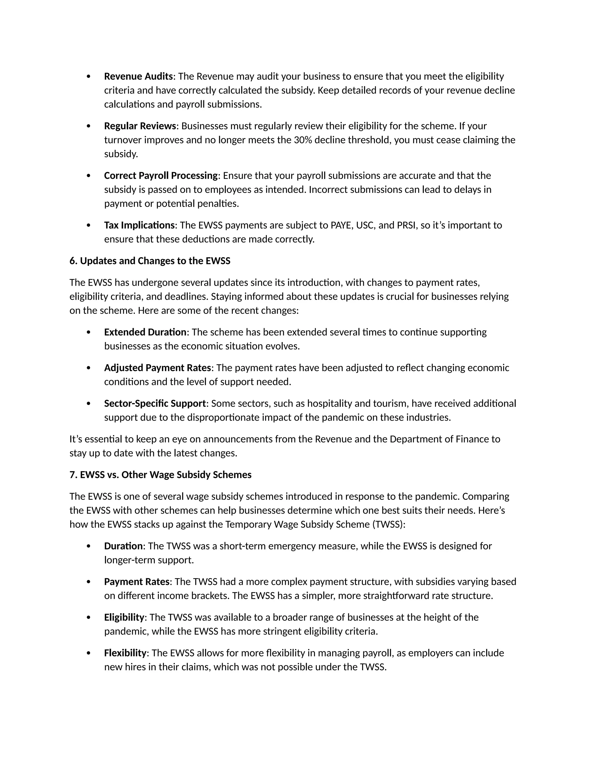 Guide – Employment Wage Subsidy Scheme (EWSS) in Ireland | PDF