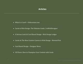 Card Based Design | An Easy to use guide | PPT