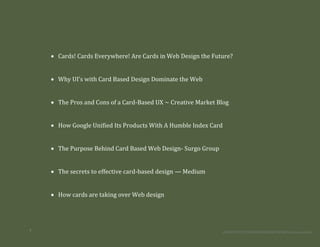 Card Based Design | An Easy to use guide | PPT