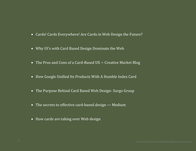 Card Based Design | An Easy to use guide | PPT