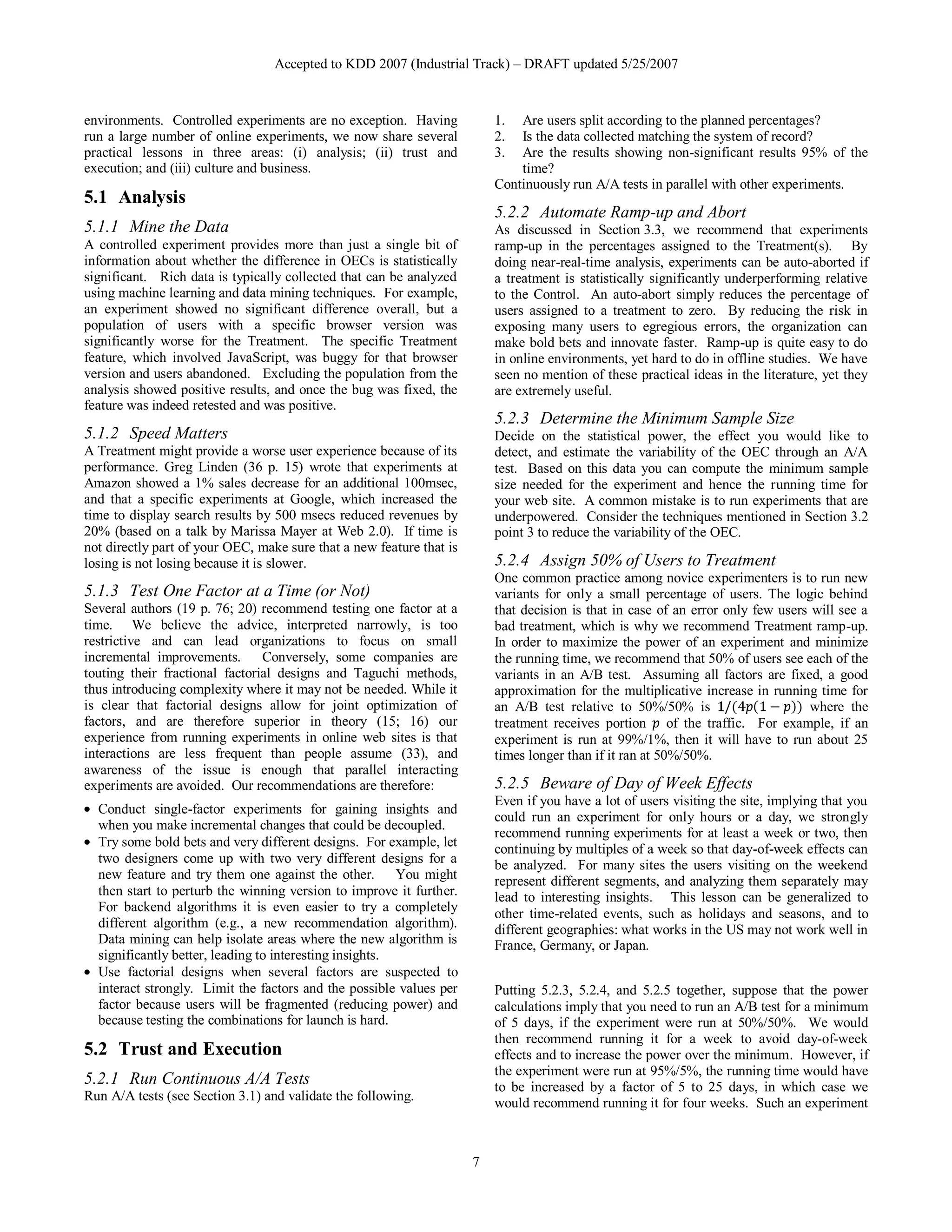 Guide Controlled Experiments | PDF