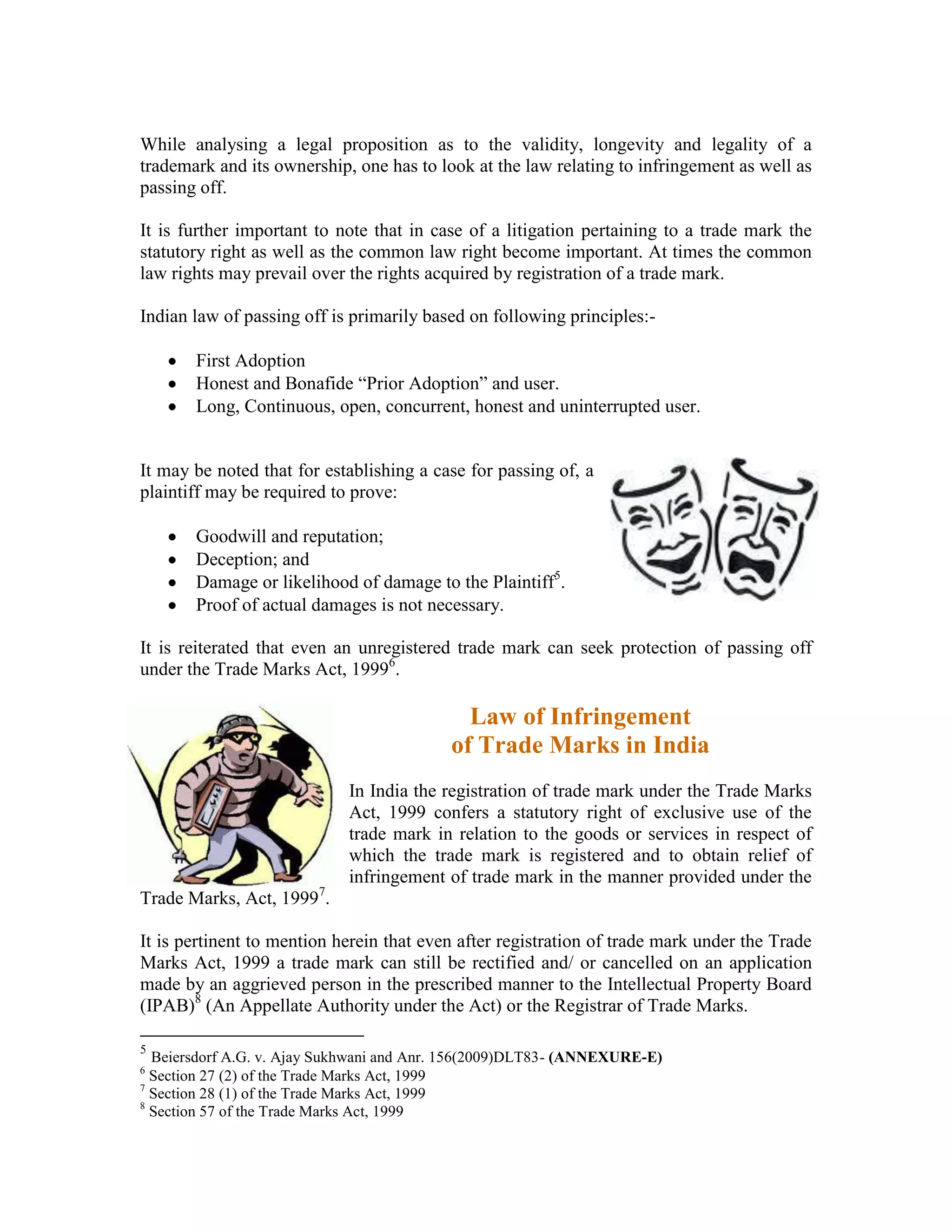 Guide for de-mystifying law of trade mark enfocrement and litigation in india | PDF