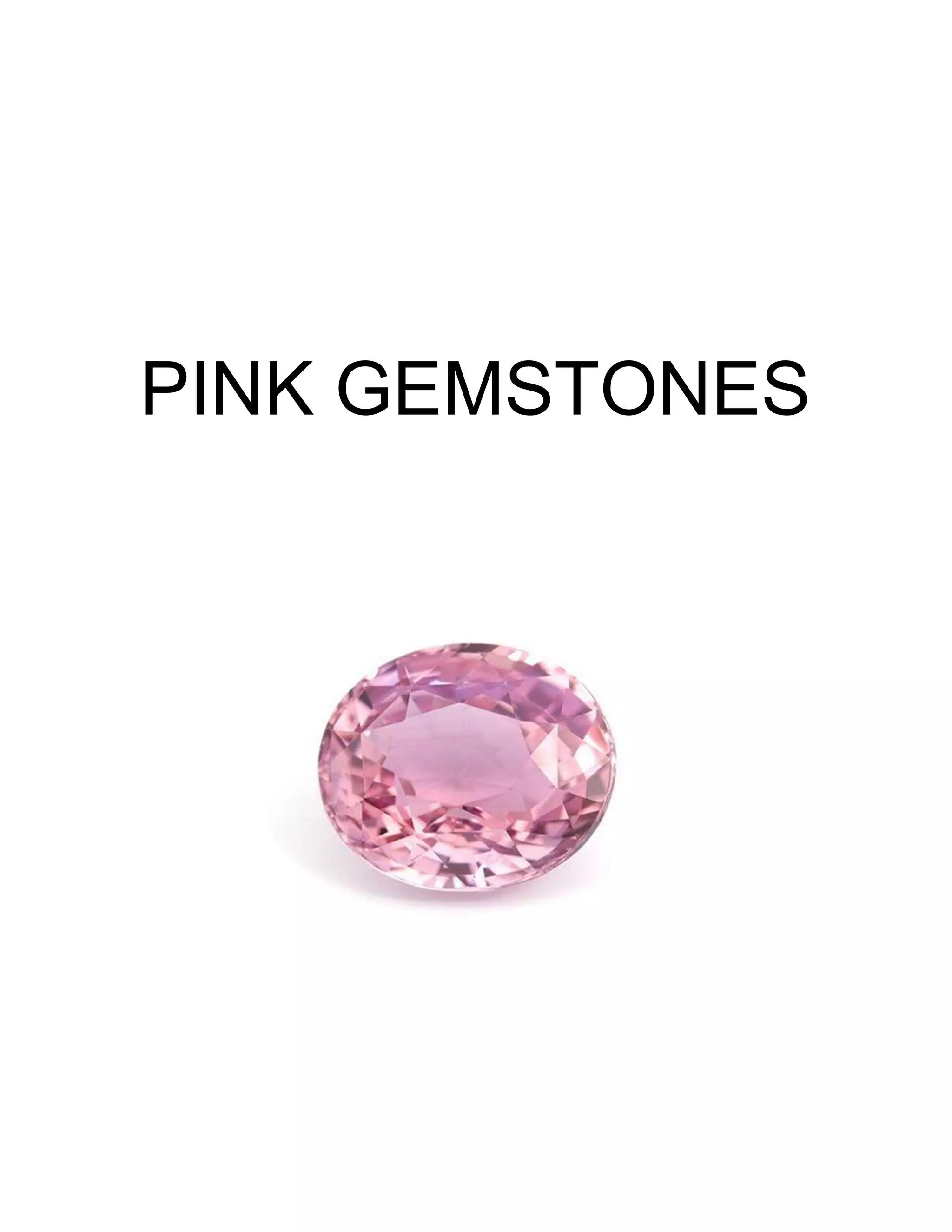 Guide for Pink Gemstones | PDF | Style & Fashion