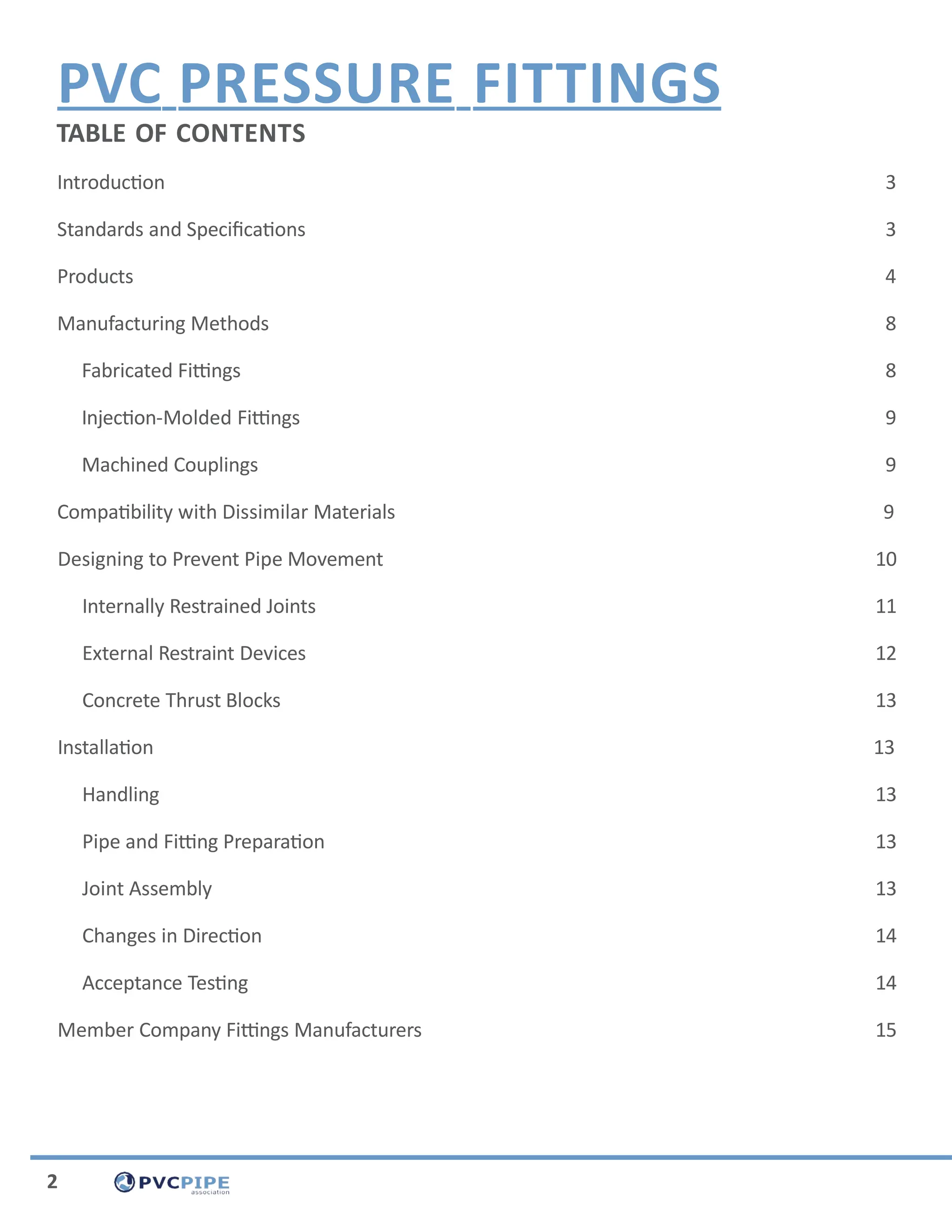 Guide for PVC Pressure Fittings - Uni Bell | PDF