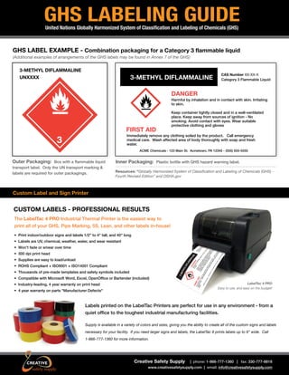 Guide ghs-labeling and information on GHS Label Printer | PDF