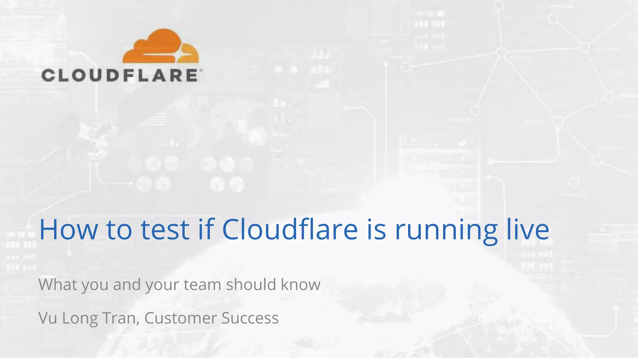 How to test if Cloudflare is running live for your website | PPT
