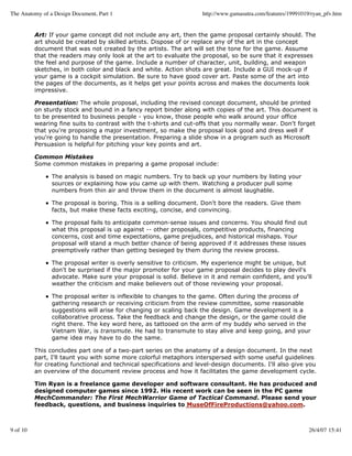 Guide to creation of game concept document | PPT