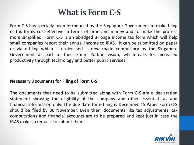 Guide to Filing Corporate Taxes – Form C-S and Form C