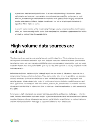 Guide to high volume data sources for SIEM | PDF