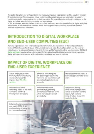 GUIDE TO KEEP YOUR END-USERS CONNECTED TO THE DIGITAL WORKPLACE DURING ...