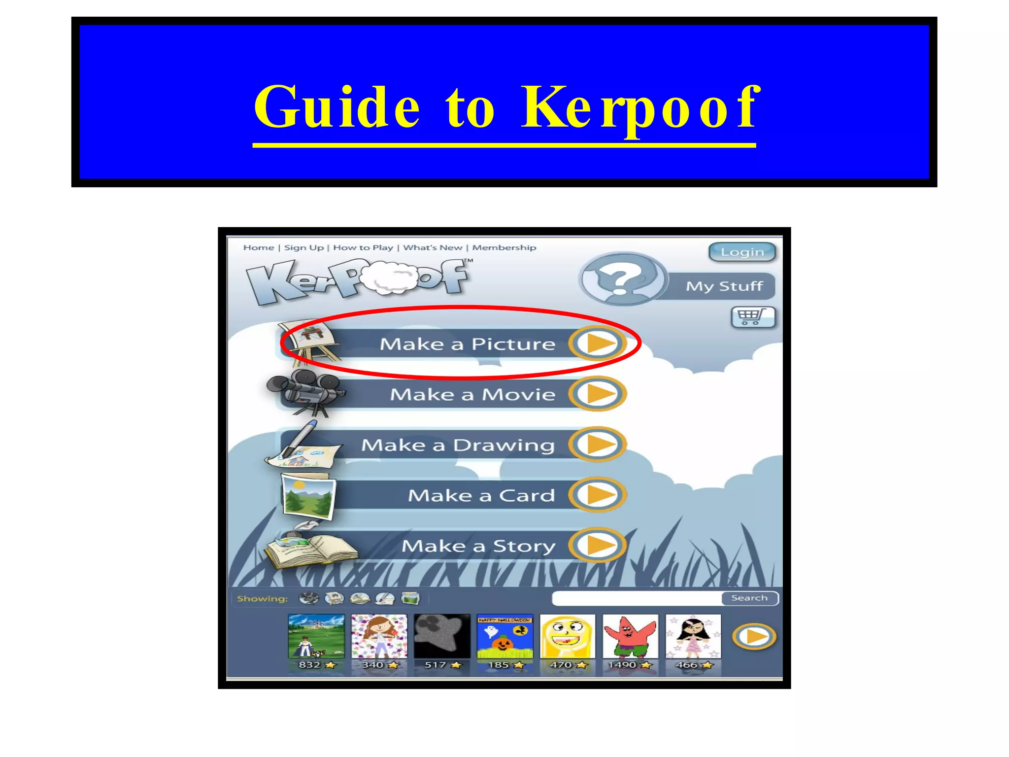 How to make a picture in Kerpoof | PPT