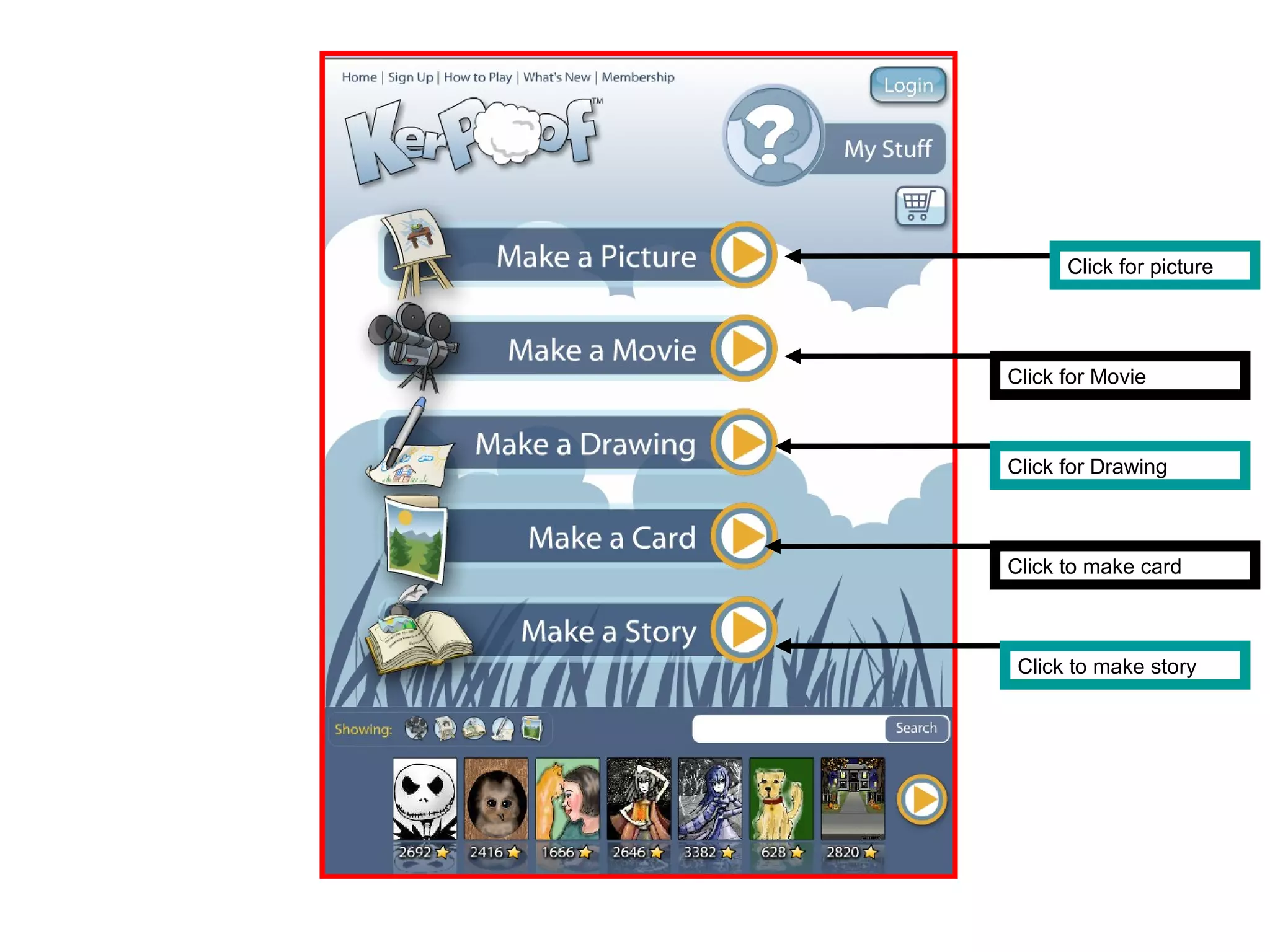 How to make a picture in Kerpoof | PPT