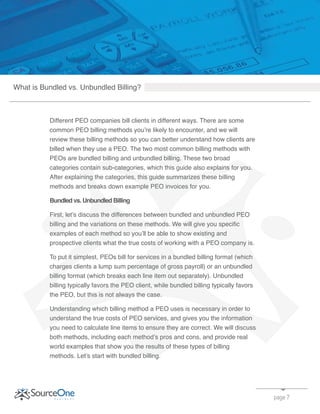 Guide to PEO Billing Reports | PDF | Personal Taxes | Personal Finance