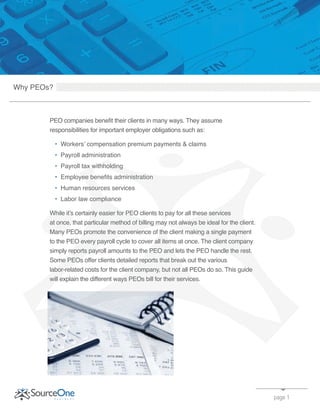 Guide to PEO Billing Reports | PDF | Personal Taxes | Personal Finance