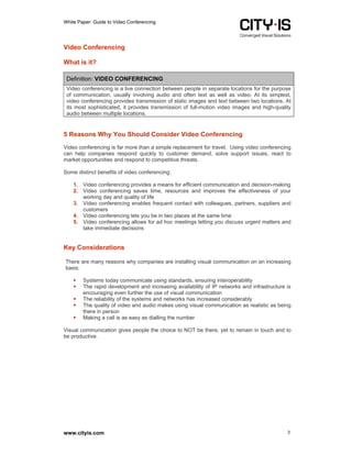 Guide to Video Conferencing | PDF
