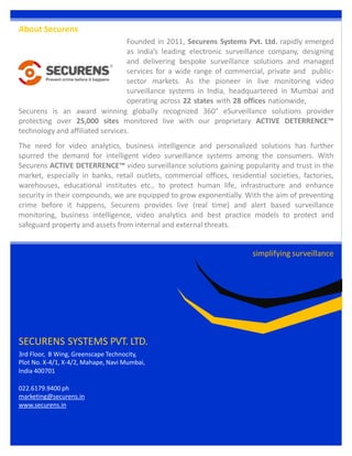 Video Security System - Securens | PPTX