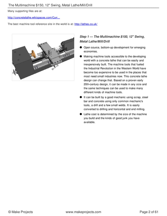 Building the Concrete Lathe (Open Source Machine Tools) | PDF