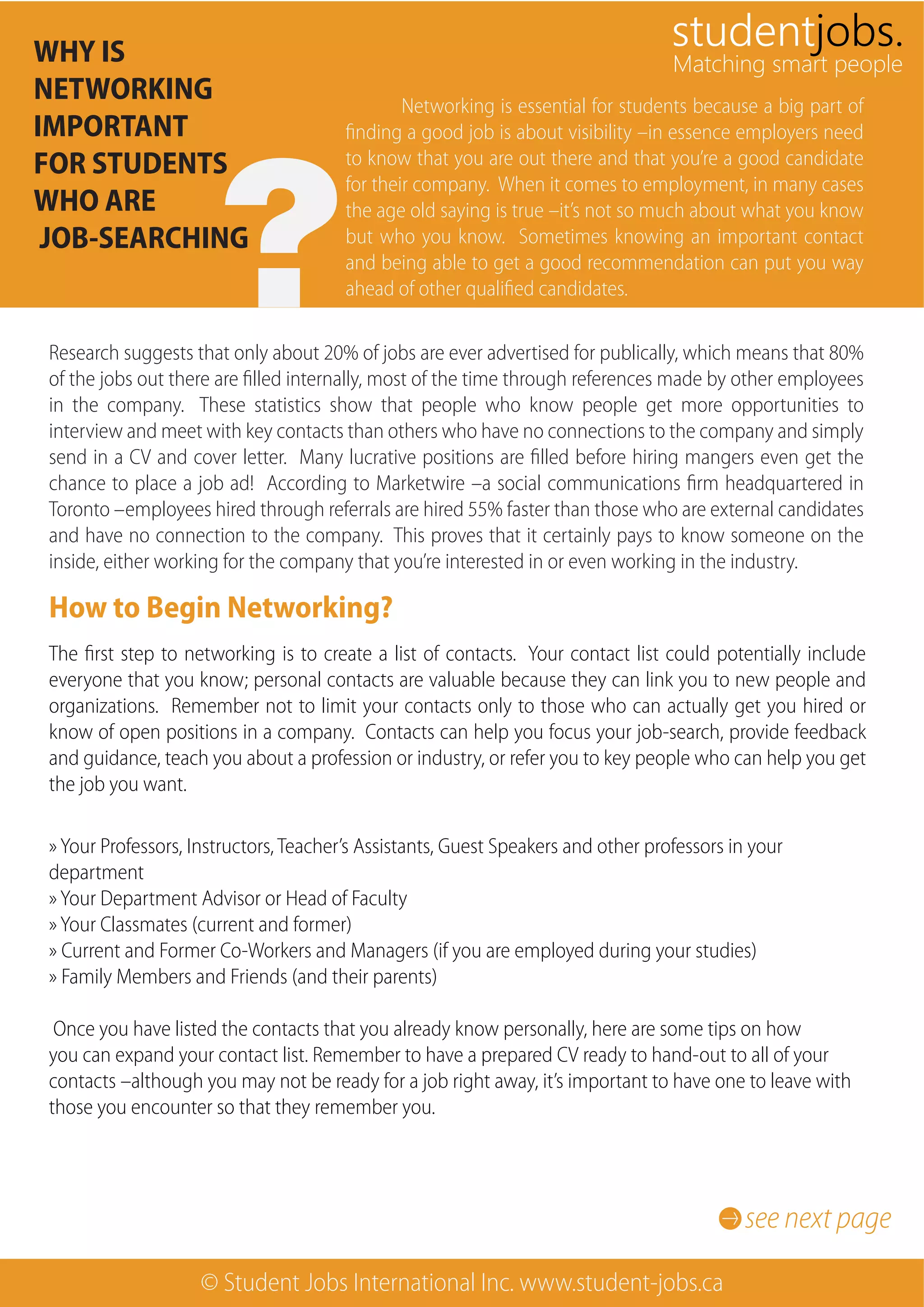 Guide # 1 how to start networking | PDF