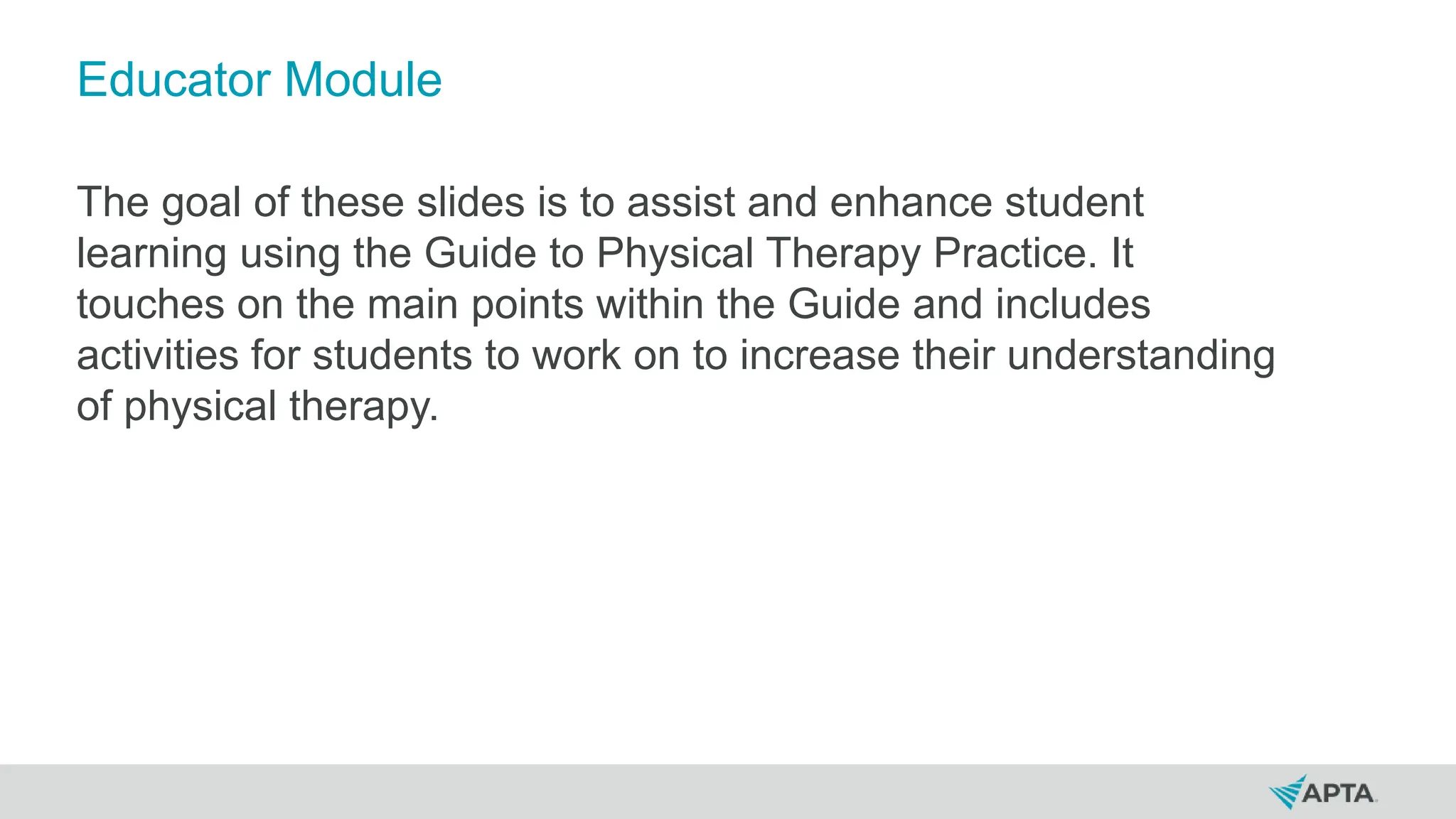 Guide to Physical Therapist Practice presentation | PPTX