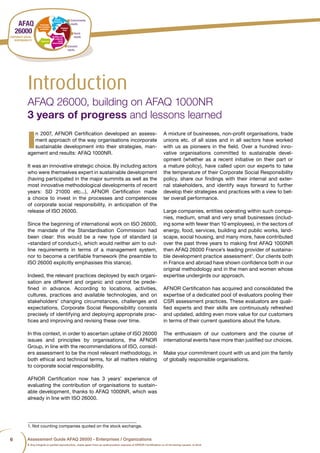 Assessment guide AFAQ 26000 | PDF