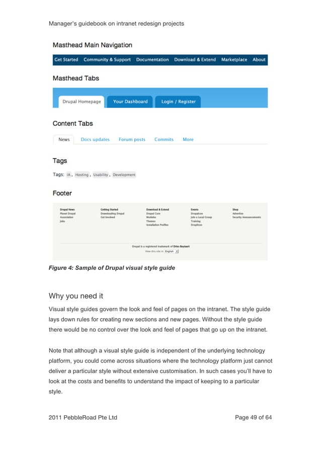 Manager's guidebook on intranet redesign projects | PDF