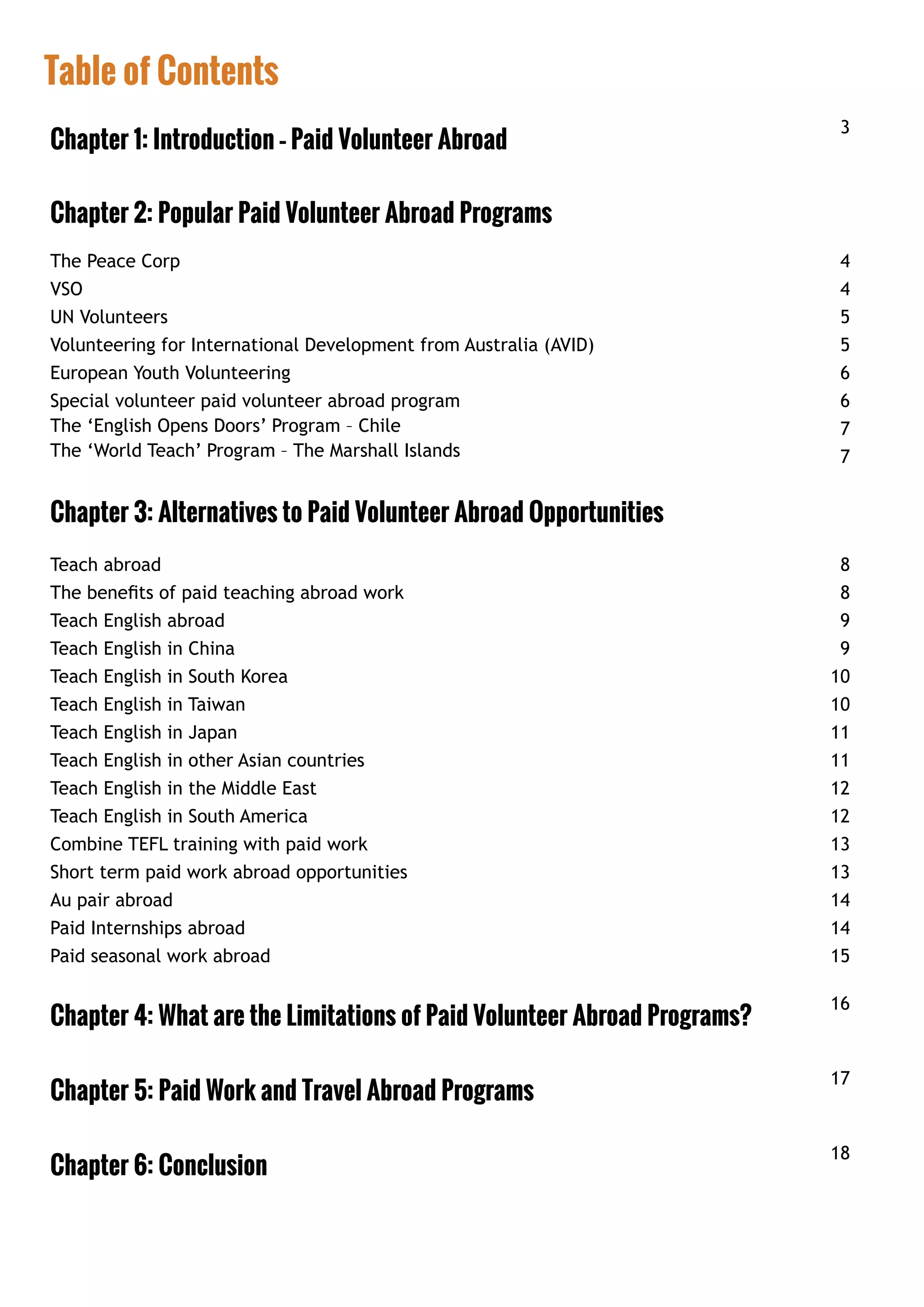 Paid Volunteer Abroad Guide | PDF