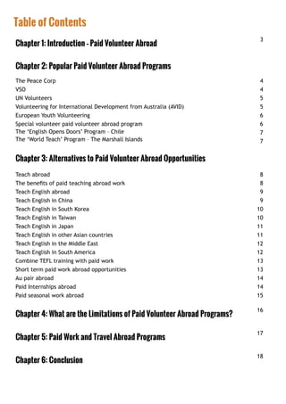 Paid Volunteer Abroad Guide | PDF