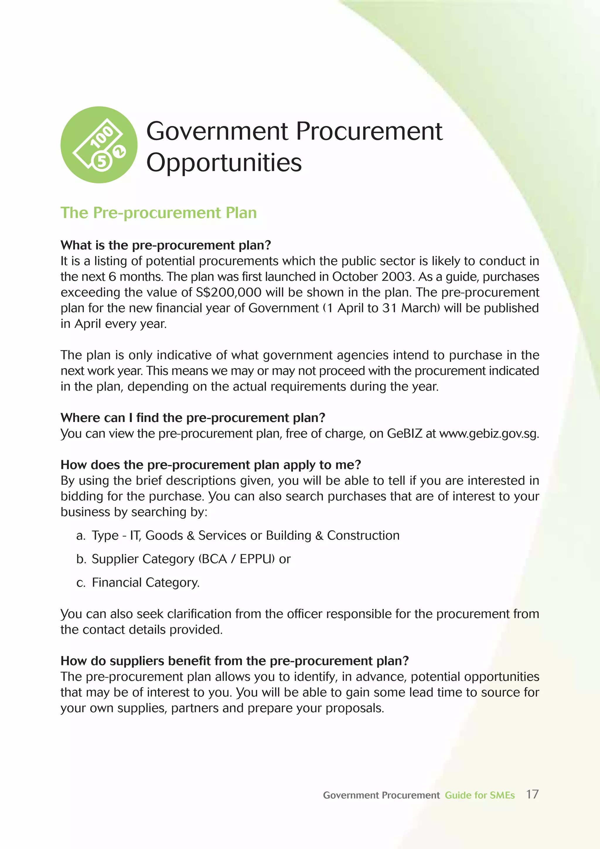 Guidebook Government Procurement Guide For SMEs | PDF