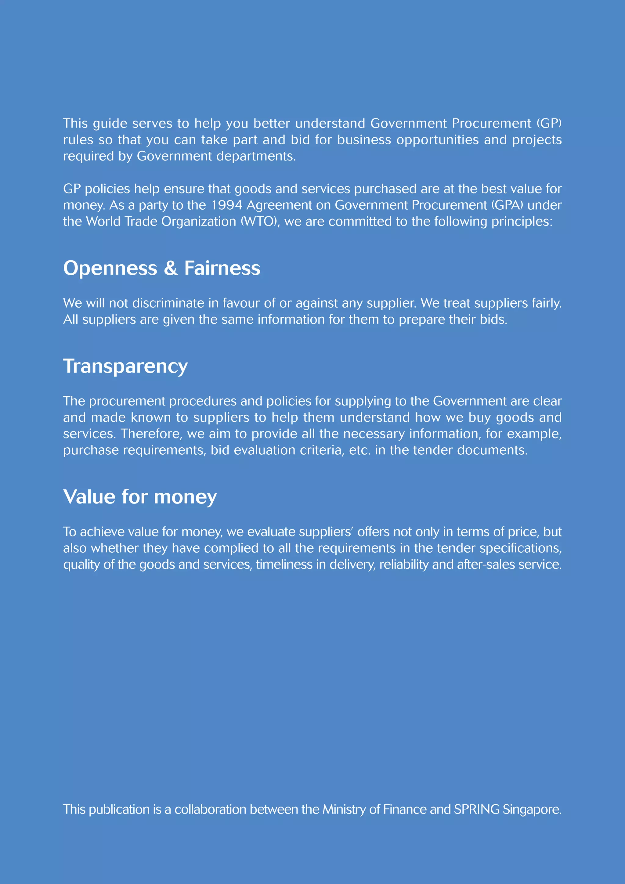 Guidebook Government Procurement Guide For SMEs | PDF