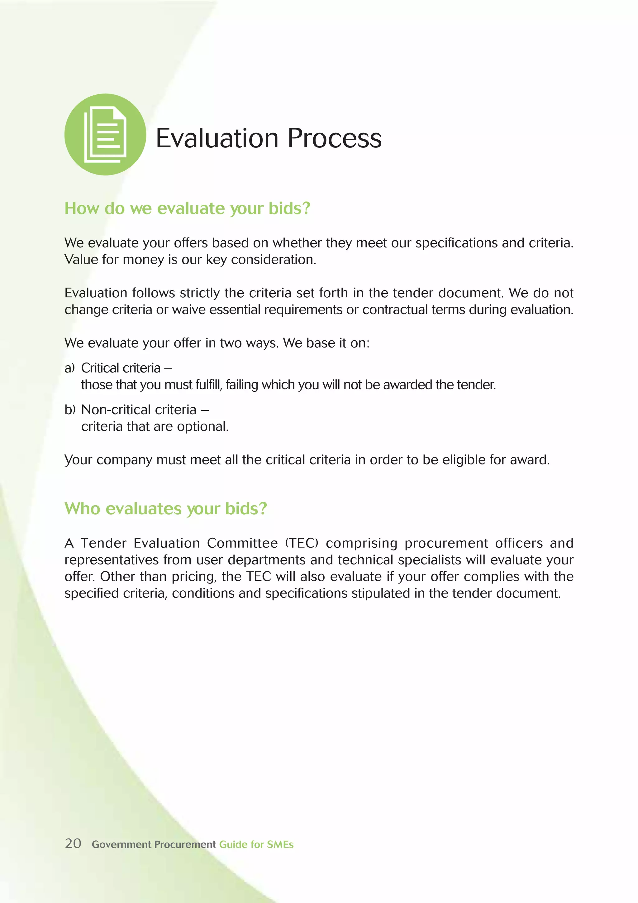 Guidebook Government Procurement Guide For SMEs | PDF