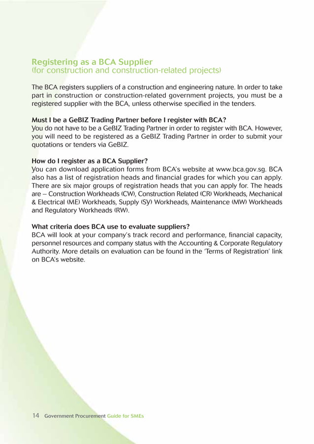 Guidebook Government Procurement Guide For SMEs | PDF