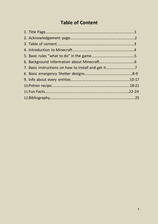 Minecraft Guidebook | DOCX