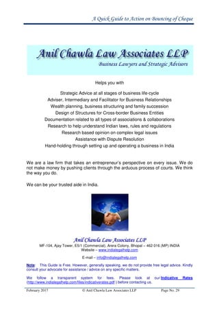 A Quick Guide to Action on Bouncing of Cheque | PDF