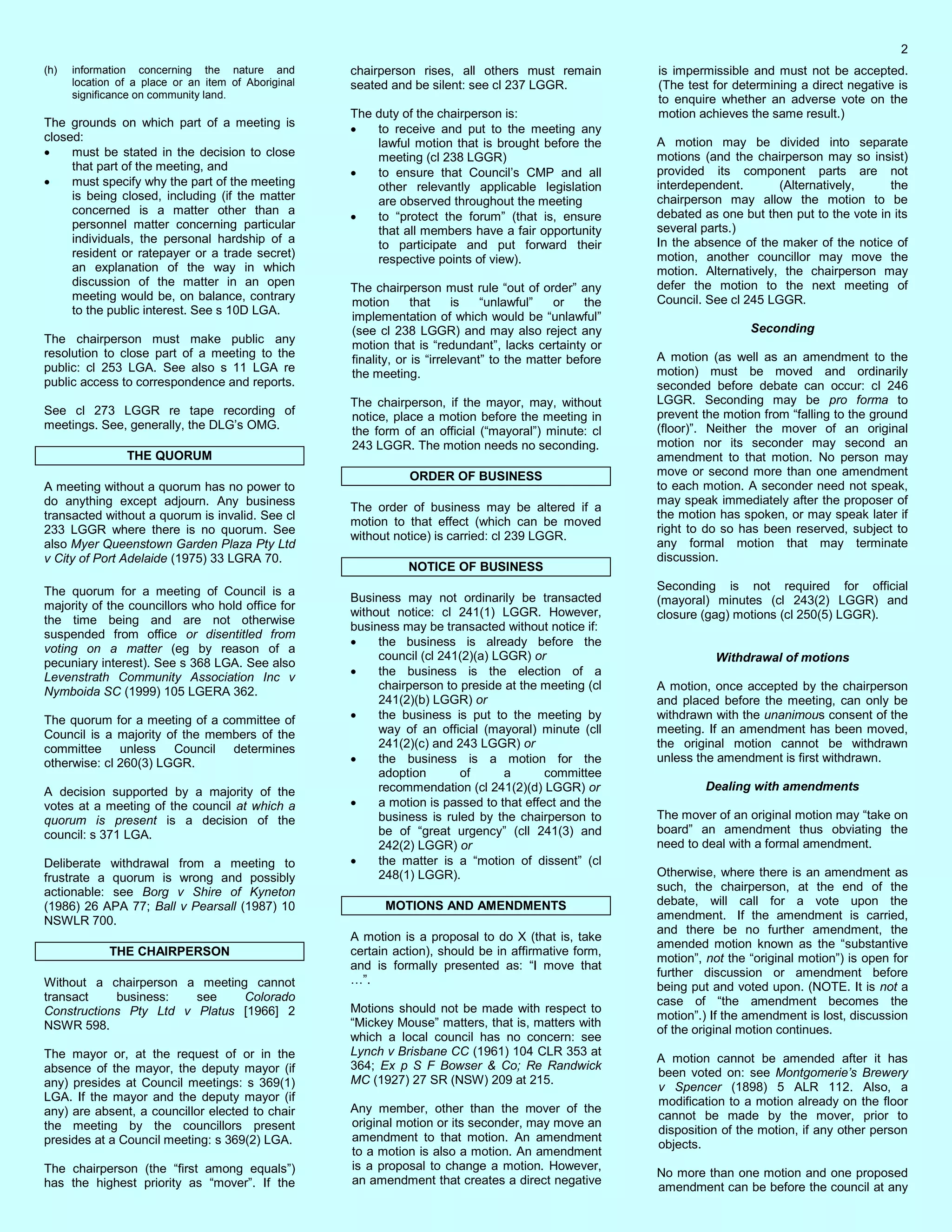 A GUIDE TO NSW LOCAL COUNCIL MEETINGS | PDF