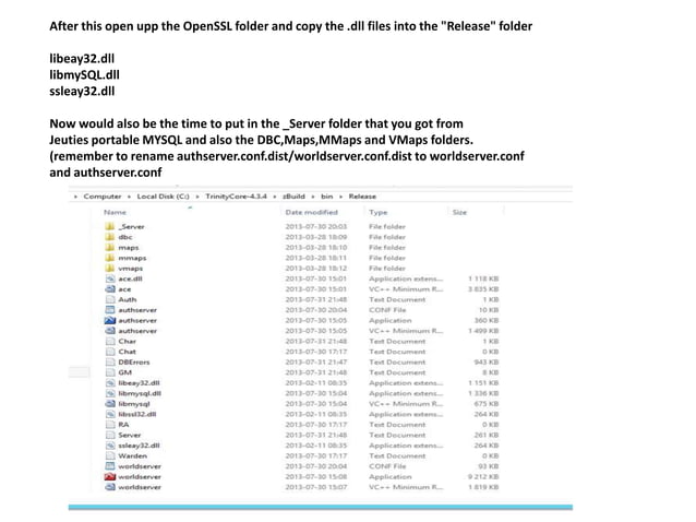 Guide to compile your own 4.3.4 cataclysm server | PPTX | Databases | Computer Software and ...