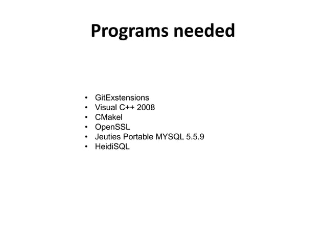 Guide to compile your own 4.3.4 cataclysm server | PPTX | Databases | Computer Software and ...