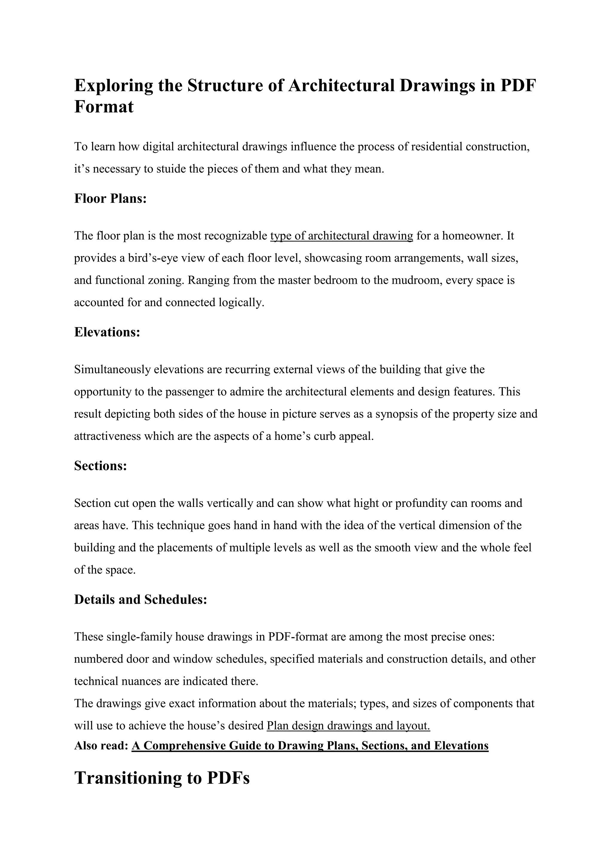 Guide Complete Set of Residential Architectural Drawings PDF | PDF