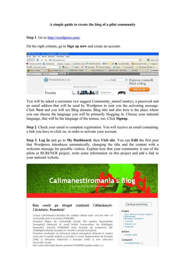Guide create community_blog | DOC