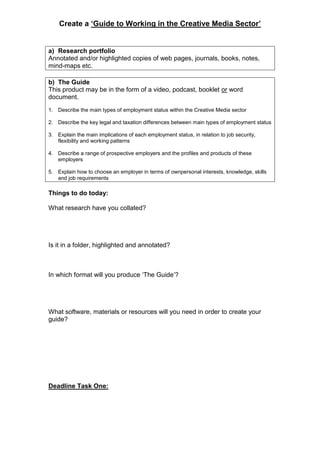 Guide to Working in Creative Media: Employment Types & Employer ...