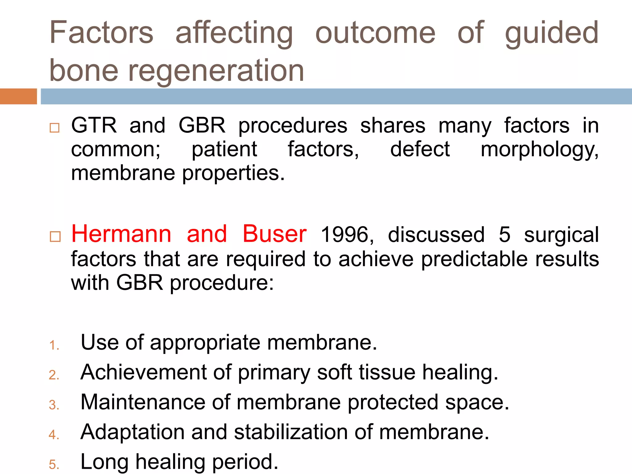 Guided bone regeneration | PPTX