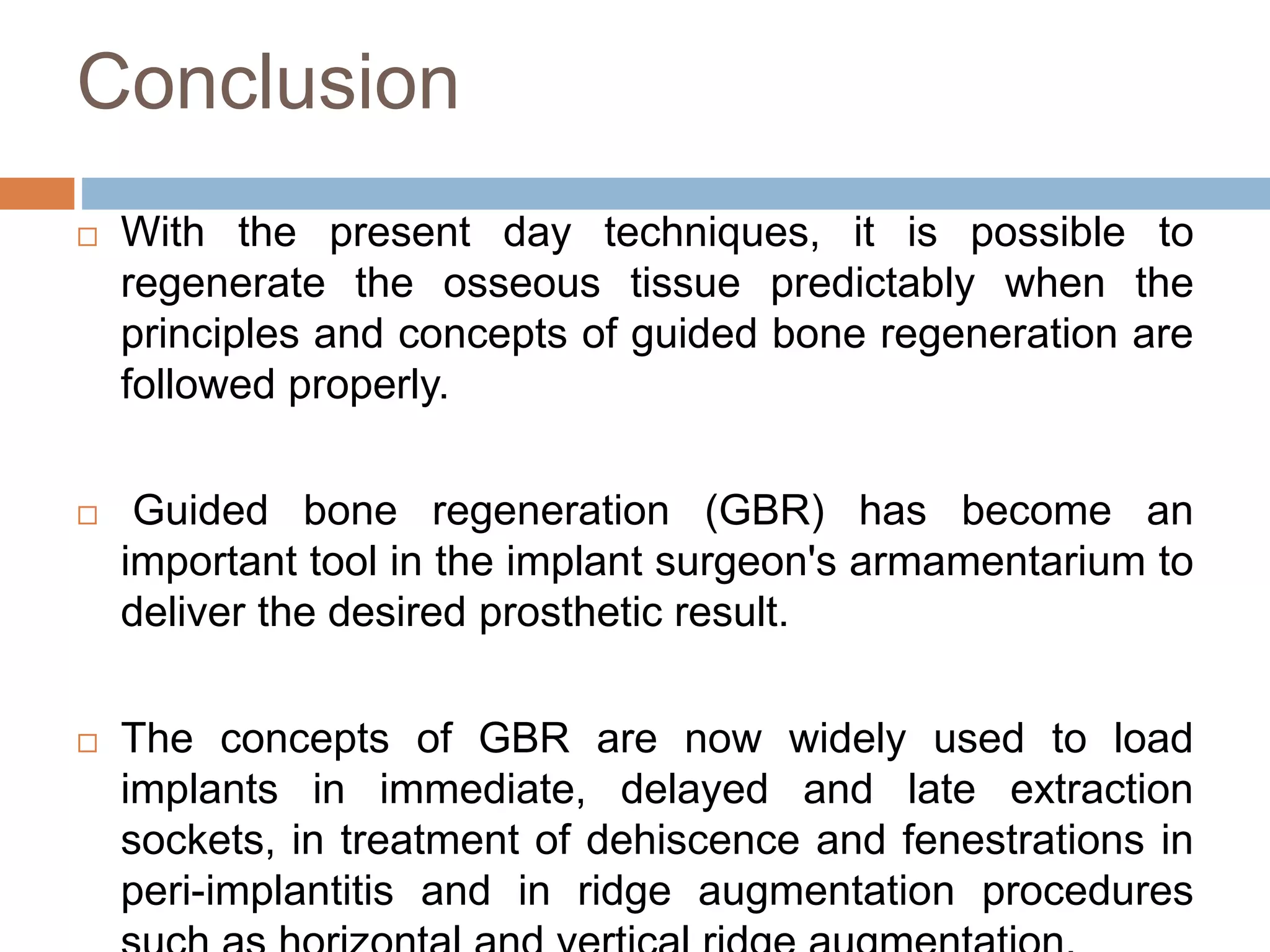 Guided bone regeneration | PPTX