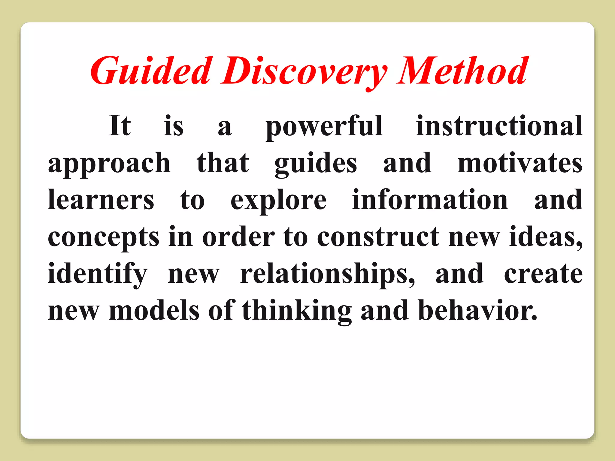 Guided discovery method | PPTX