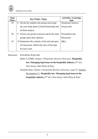 Guided lesson plan law | PDF
