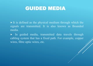 Guided media Transmission Media | PPT