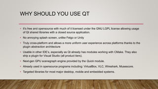 Guided overview of software frameworks qt framework | PPT